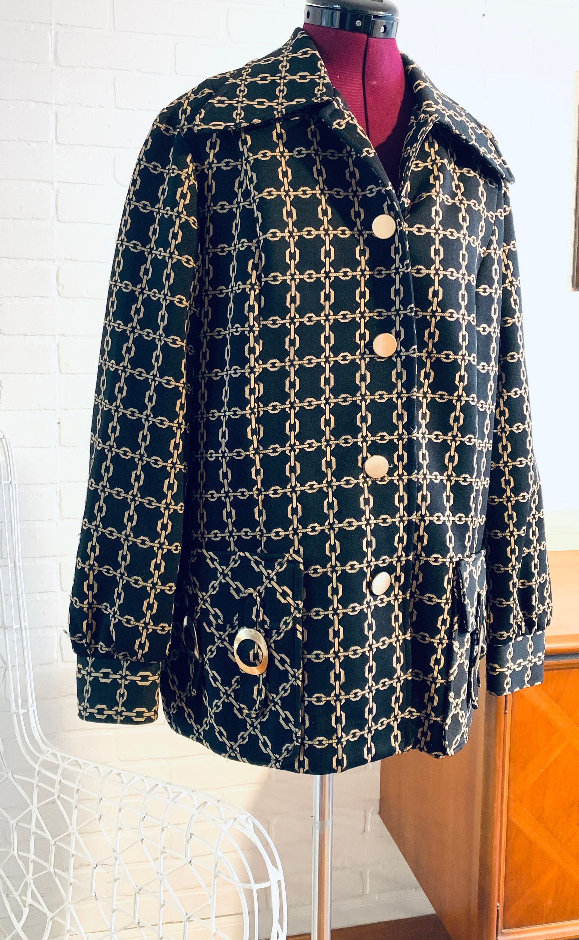 70s Chainlink Jacket by Fox Originals Size L XL | Etsy