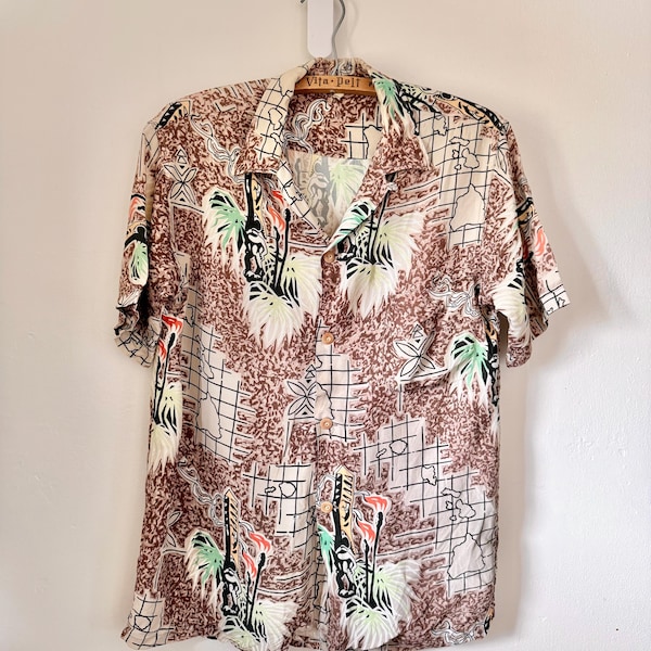 Rayon Hawaiian Shirt 50s - Etsy