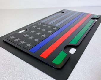 EMT Custom License Plate Custom Car Tag EMS Star of Life Distressed ...