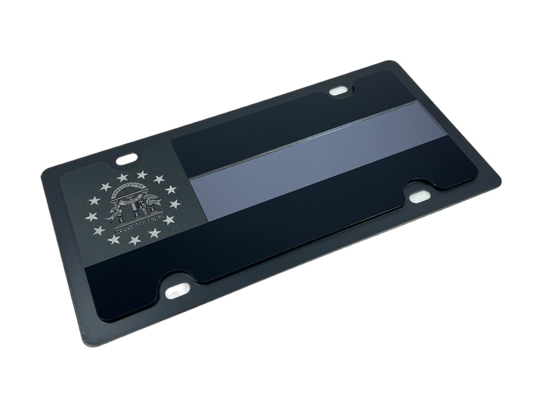 Georgia Blackout Flag License Plate, High Quality Stainless Steel With ...