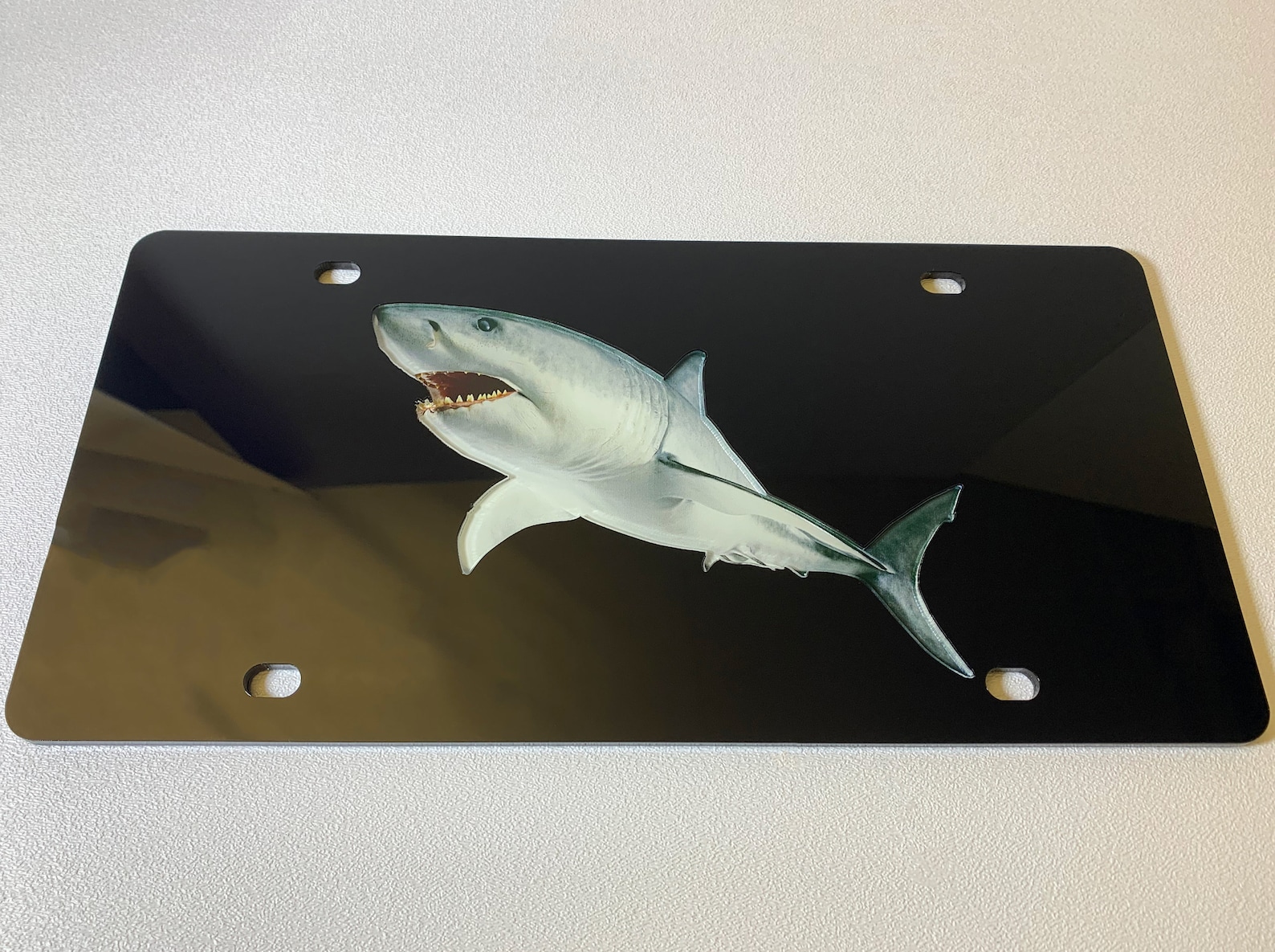 Great White Shark License Plate Laser-cut Acrylic With UV | Etsy