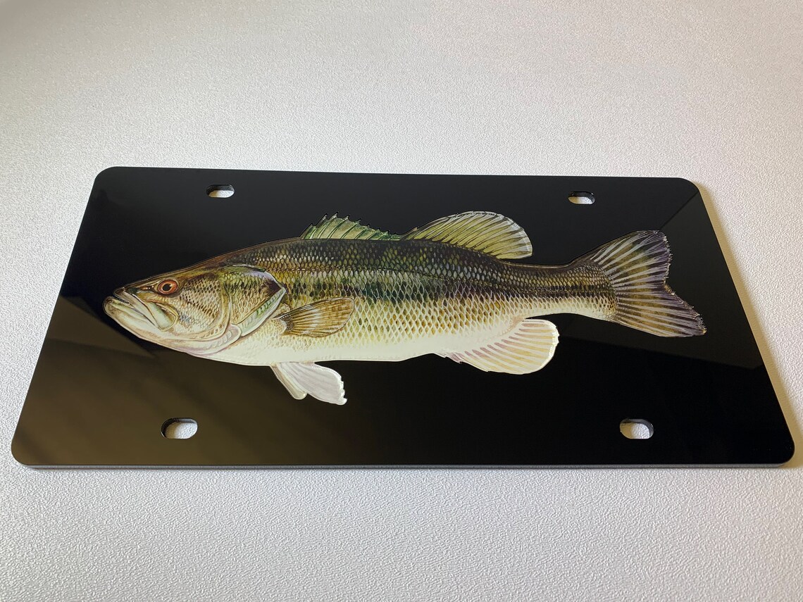 Large Mouth Bass License Plate Laser-cut Acrylic With UV - Etsy