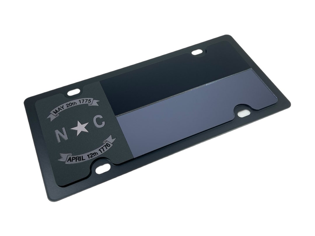 North Carolina Blackout Flag License Plate, High Quality Carbon Steel ...