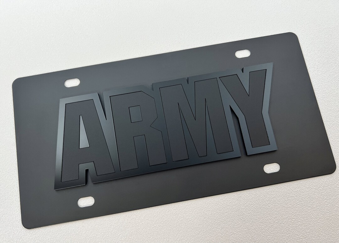 Army License Plate Blackout, High-quality Carbon Steel With Acrylic ...