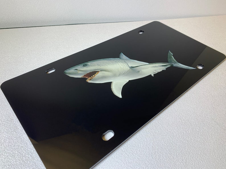Great White Shark License Plate Laser-cut Acrylic With UV | Etsy