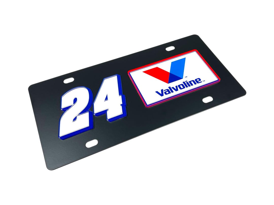 William Byron Valvoline # & Sponsor Carbon Steel License Plate - Etsy