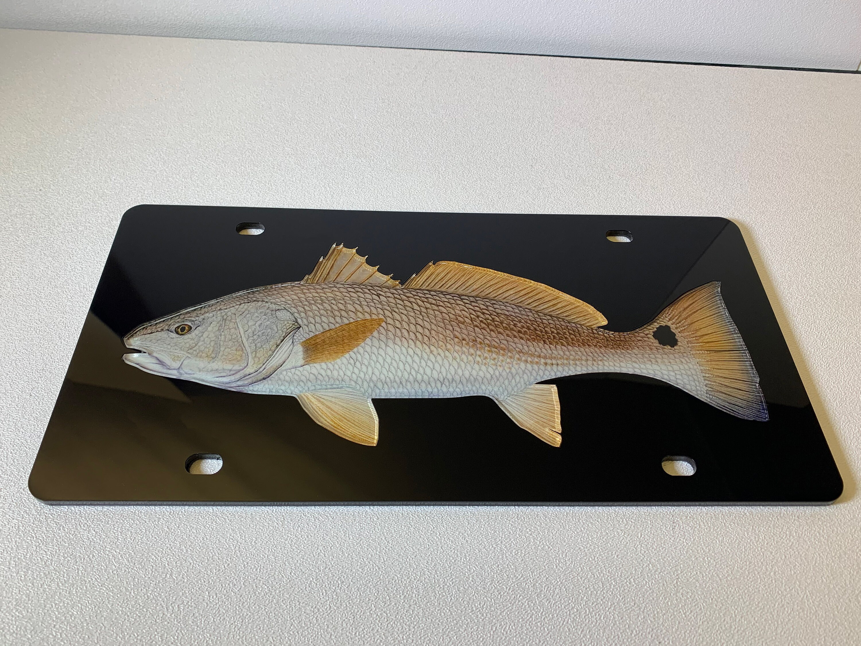 Redfish License Plate Laser-cut Acrylic With UV Printed Fish | Etsy