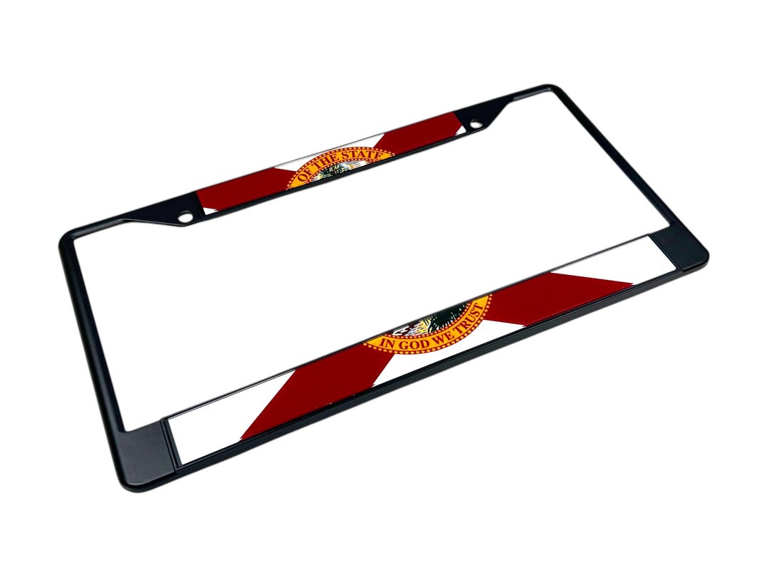 Florida State Flag Black License Plate Frame - Etsy