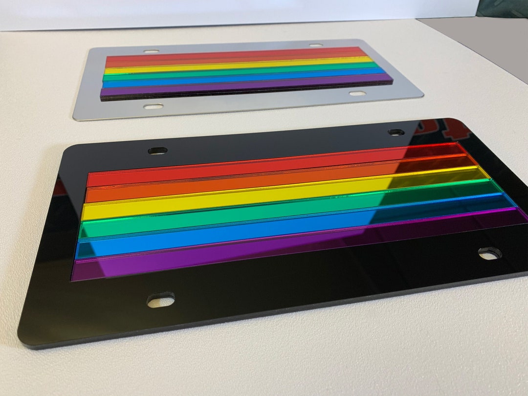 LGBTQ Pride License Plate - High Quality Stainless Steel or Inlaid ...