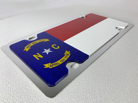 North Carolina Flag License Plate High Quality Stainless | Etsy