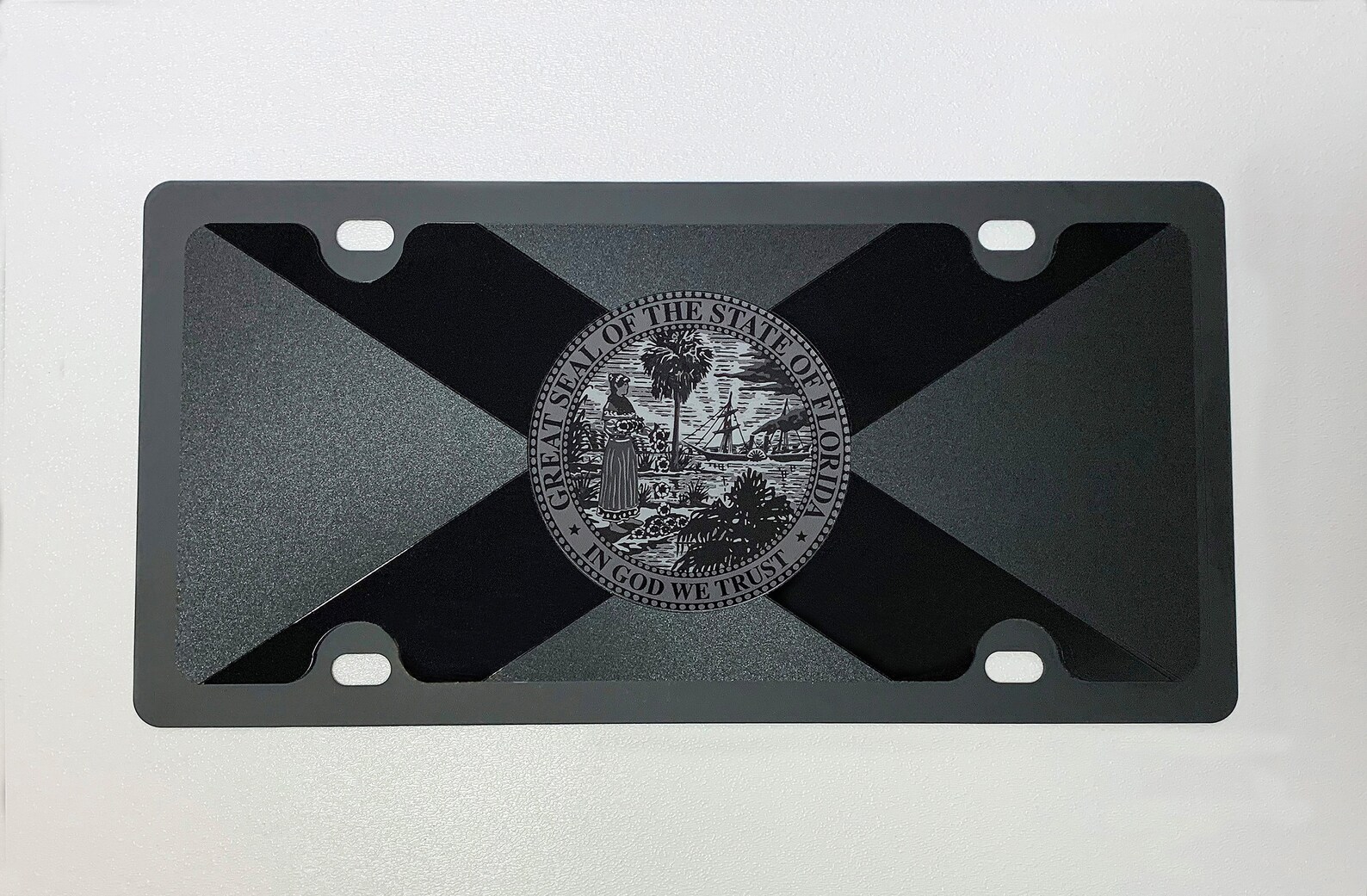 Blacked Out Florida State Flag License Plate High Quality | Etsy