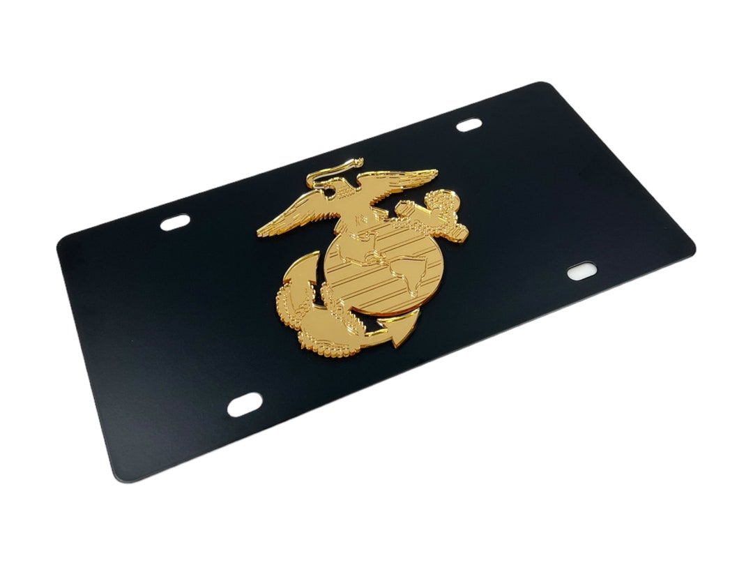USMC License Plate, Carbon Steel With Acrylic, Free Shipping - Etsy