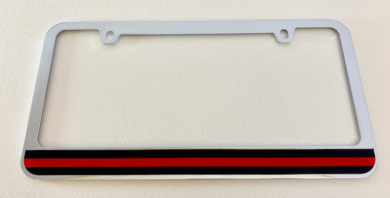 Thin RED Line License Plate Frame Your Choice of a Black or | Etsy
