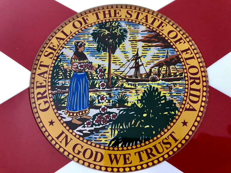 Florida State Flag License Plate High Quality Stainless Steel - Etsy