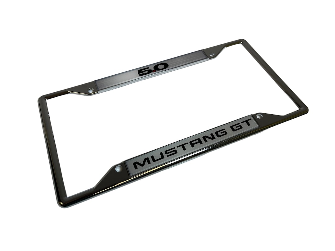 Ford Mustang GT 5.0 Chrome License Plate Frame (free Shipping) - Etsy