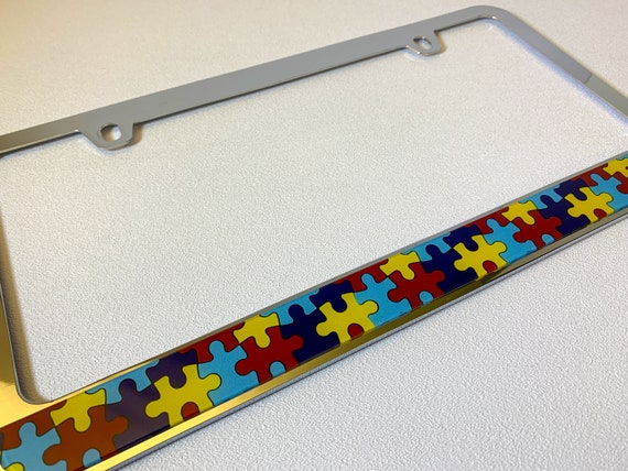 Autism Speaks License Plate Frame Your Choice of a Black or | Etsy