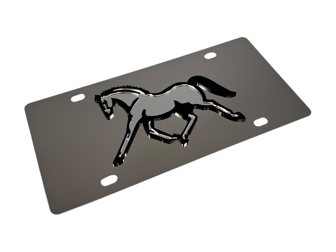 Horse License Plate on Stainless Steel, Lazer-cut and Hand Assembled ...
