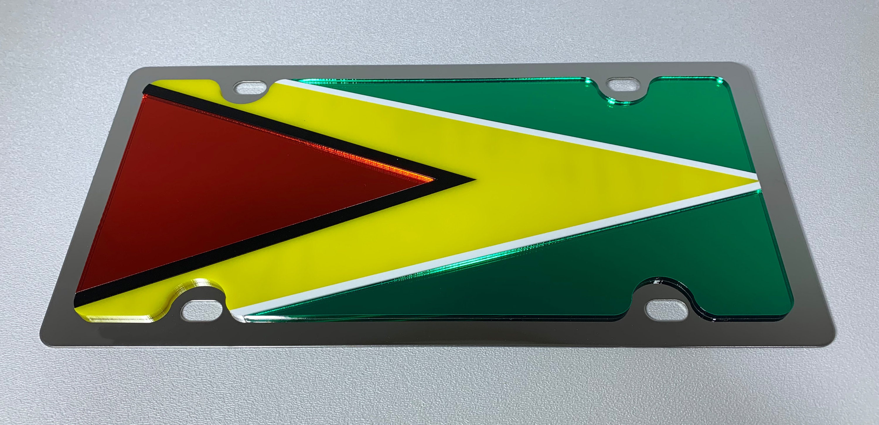 GUYANA Flag License Plate on STAINLESS STEEL (free Shipping) - Etsy