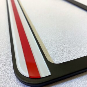 Thin RED Line License Plate Frame, Your Choice of a Black or Chrome ...