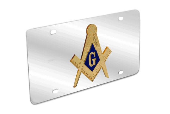 Masonic Stainless Steel License Plate With Laser Cut Acrylic | Etsy