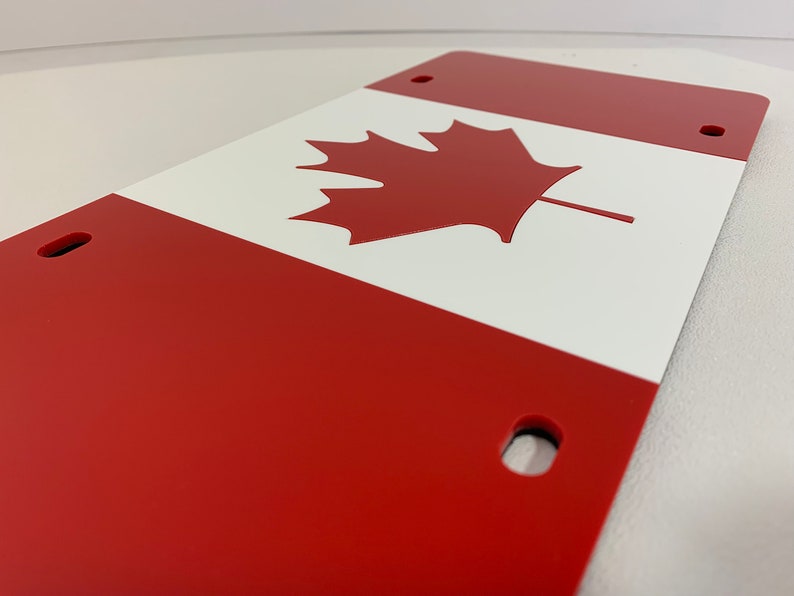 Canadian Flag Acrylic License Plate Hand Assembled Free | Etsy