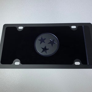 Tennessee Flag License Plate, High Quality Black Carbon Steel With ...