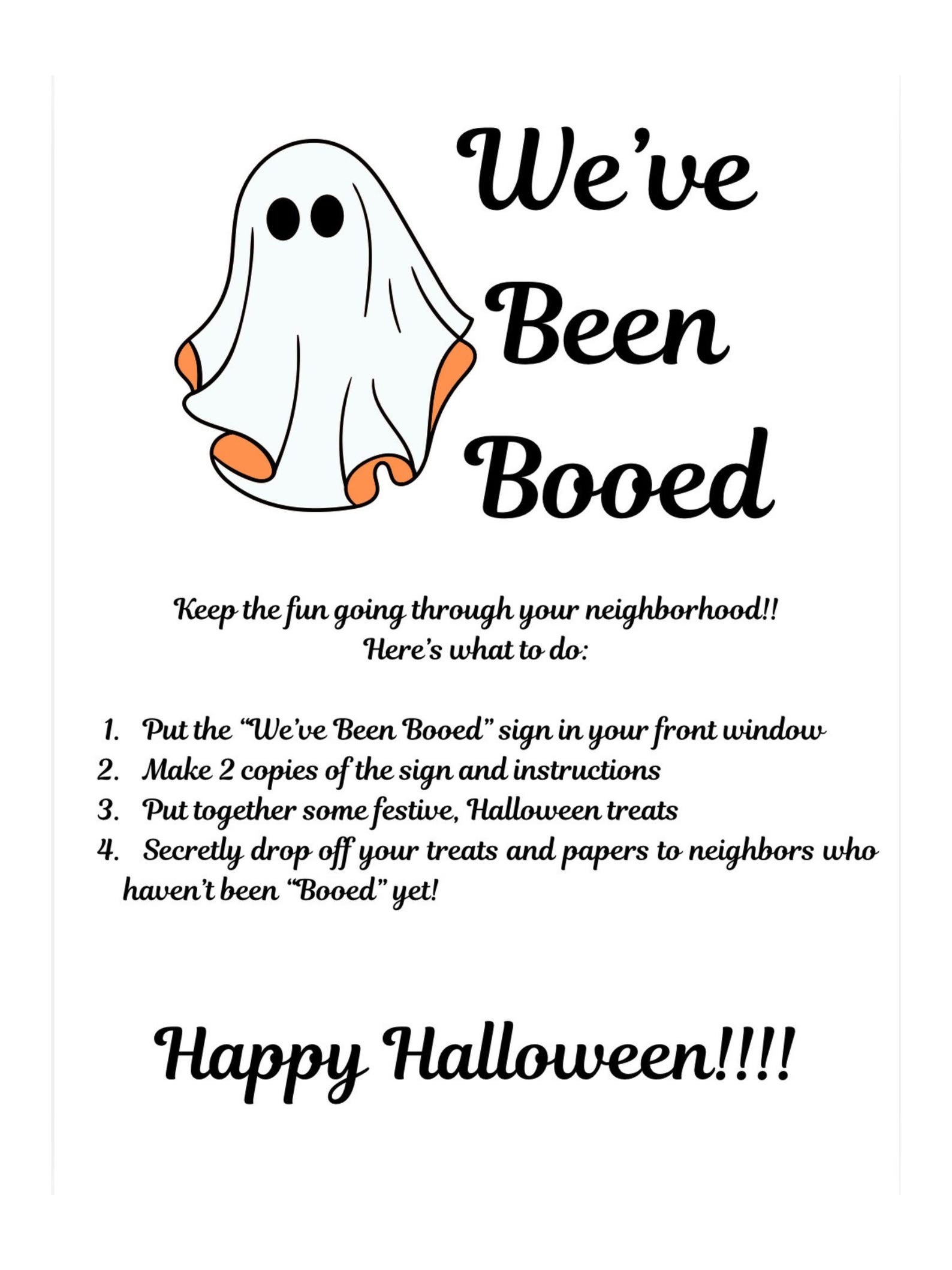 We've Been Booed, Halloween Printable, Booed Printable, Digital ...