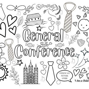 General Conference Coloring Poster, Digital Download, Coloring Page ...