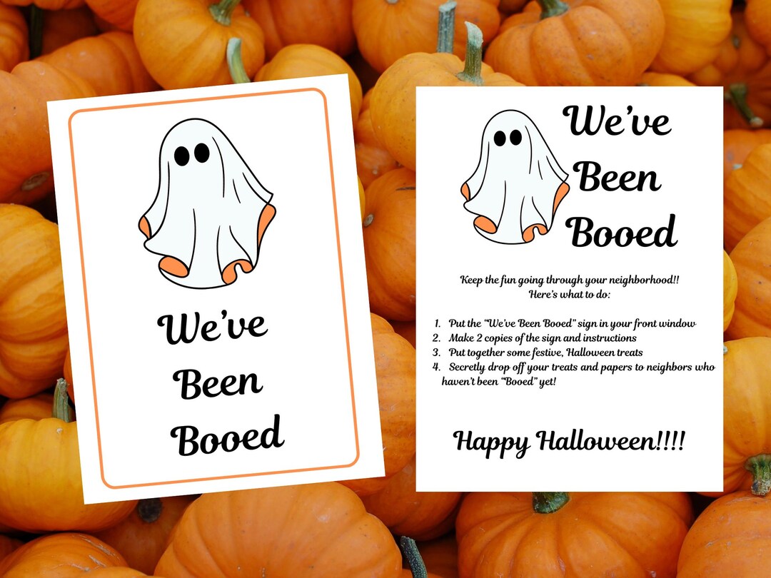 We've Been Booed, Halloween Printable, Booed Printable, Digital ...