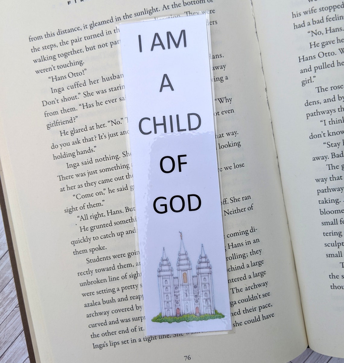 Church Bookmark Baptism Bookmark Primary Bookmark Laminated | Etsy