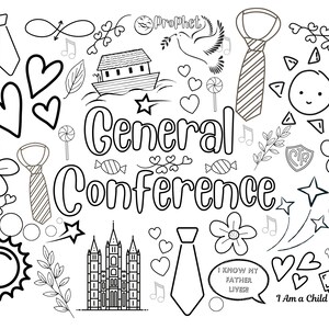 General Conference Coloring Poster, Digital Download, Coloring Page ...