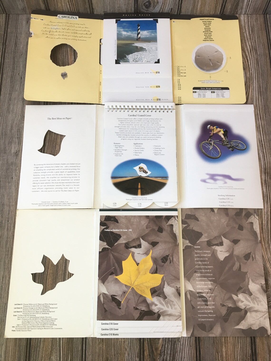 Vintage 1990's Assorted Carolina Paper Swatch Books - Lot of 3 Sample ...