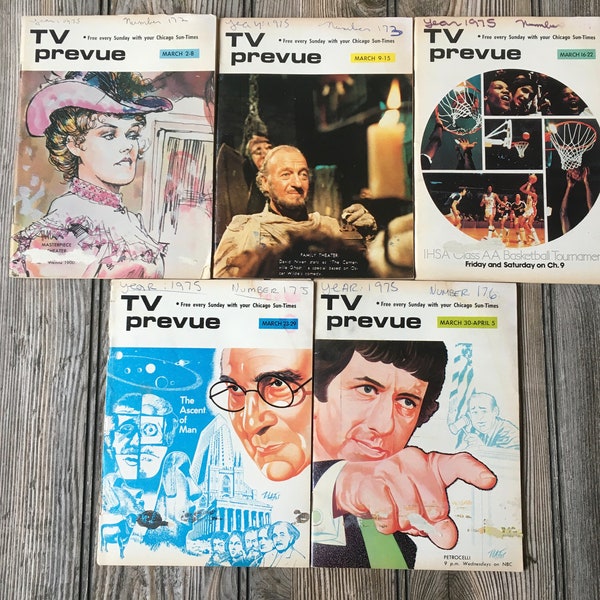 1975 Tv Guide - Etsy