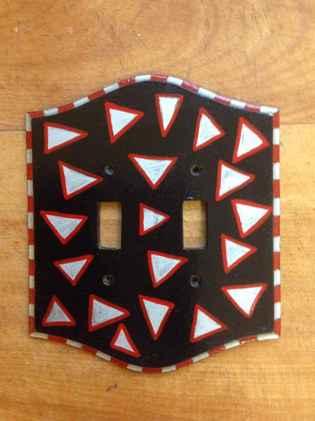 Double Light Switch Plate W/ Triangle Design - Etsy