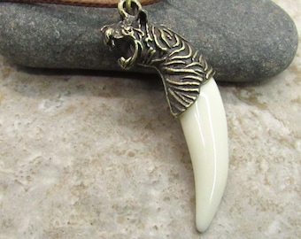 Tiger Tooth Necklace - Etsy