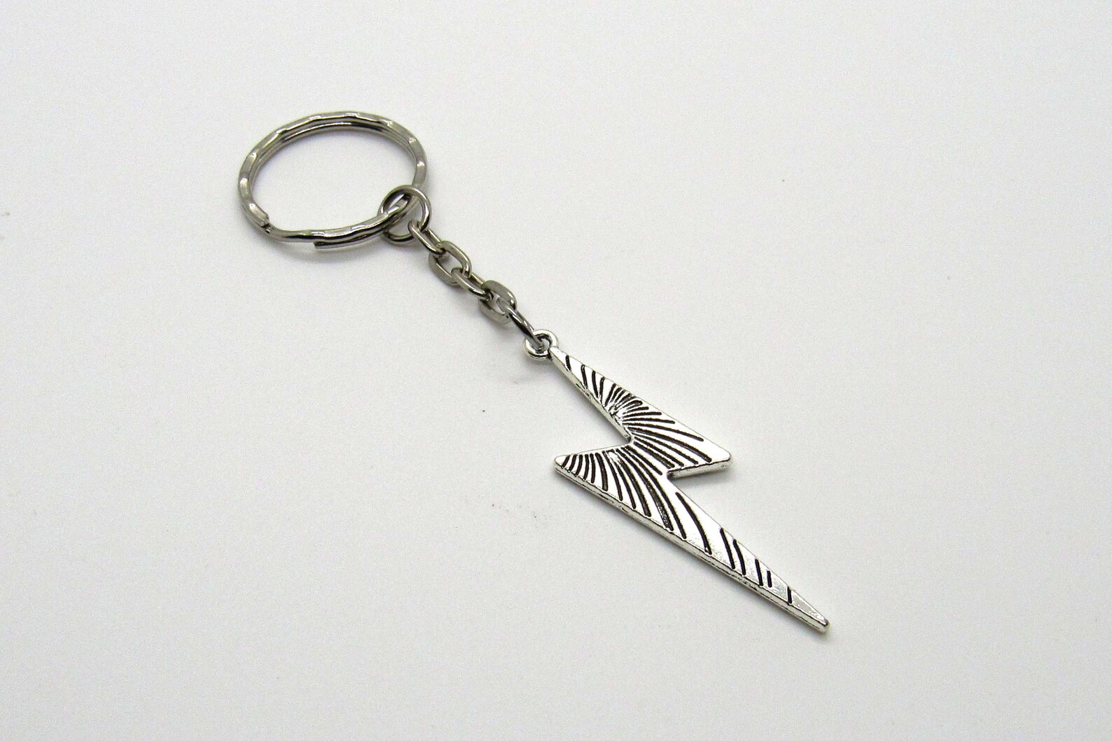 Lightning Bolt Pendant Key Ring, Bolt Charm Key Chain, Thunder Bolt Key ...