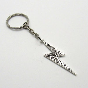 Lightning Bolt Pendant Key Ring, Bolt Charm Key Chain, Thunder Bolt Key ...