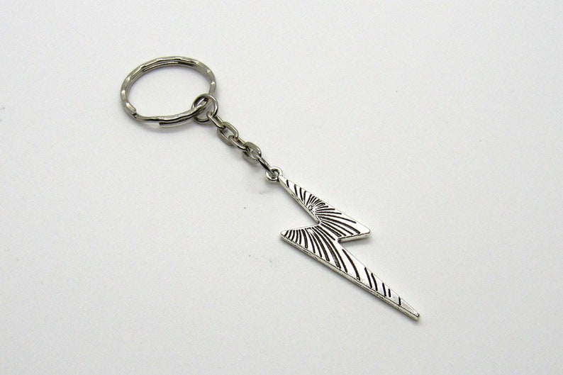 Lightning Bolt Pendant Key Ring, Bolt Charm Key Chain, Thunder Bolt Key ...