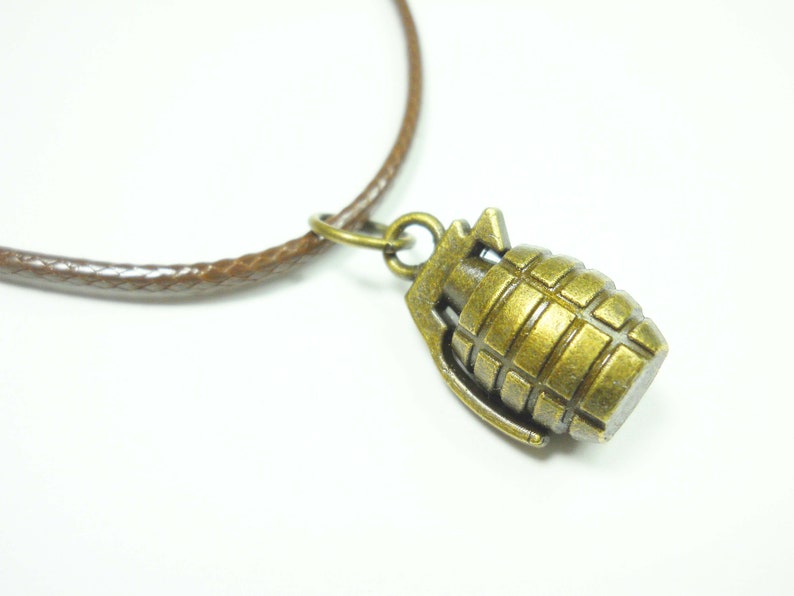 Hand Grenade Pendant Military Necklace Men's Necklace - Etsy