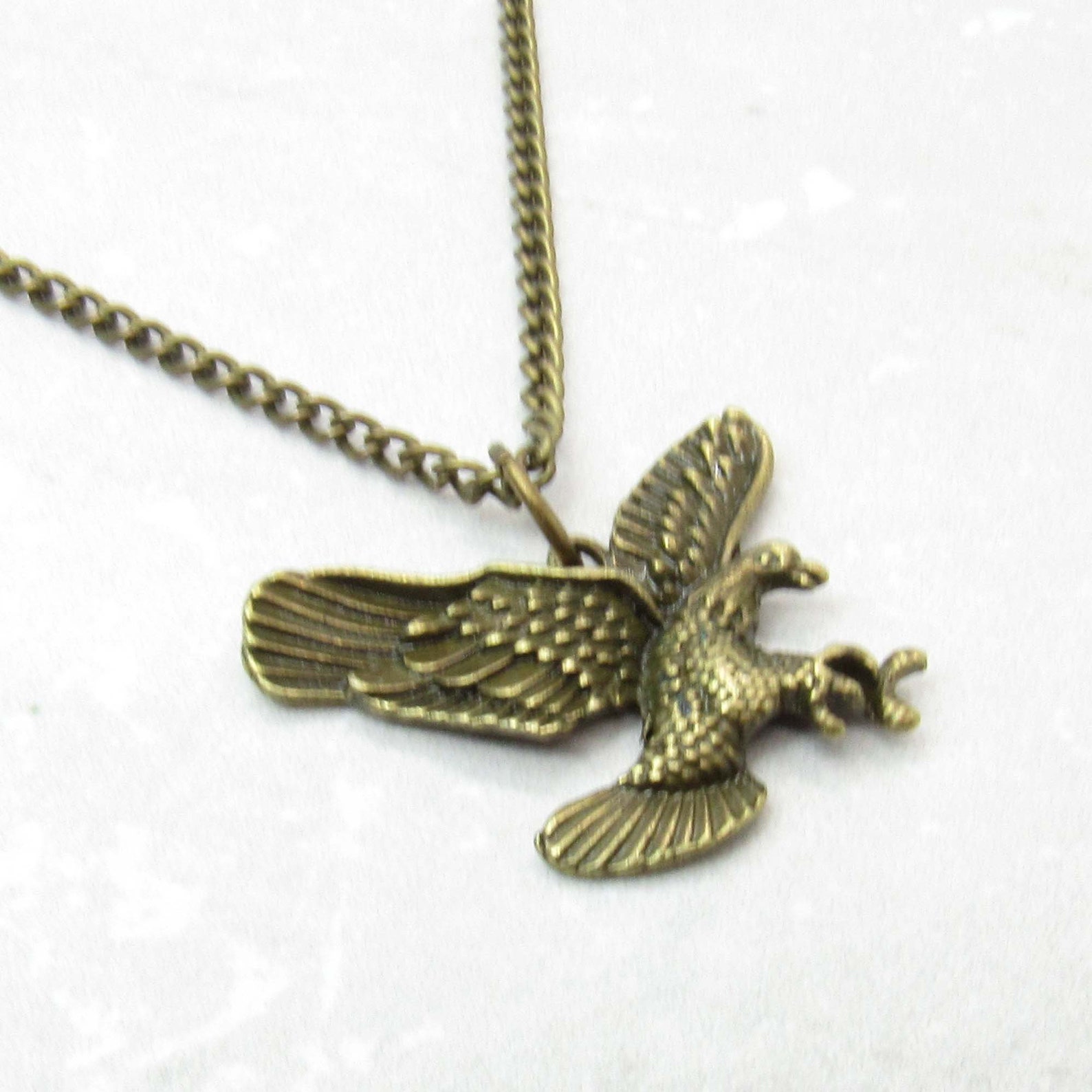 Eagle Pendant Necklace Eagle Jewelry American Eagle Nature - Etsy