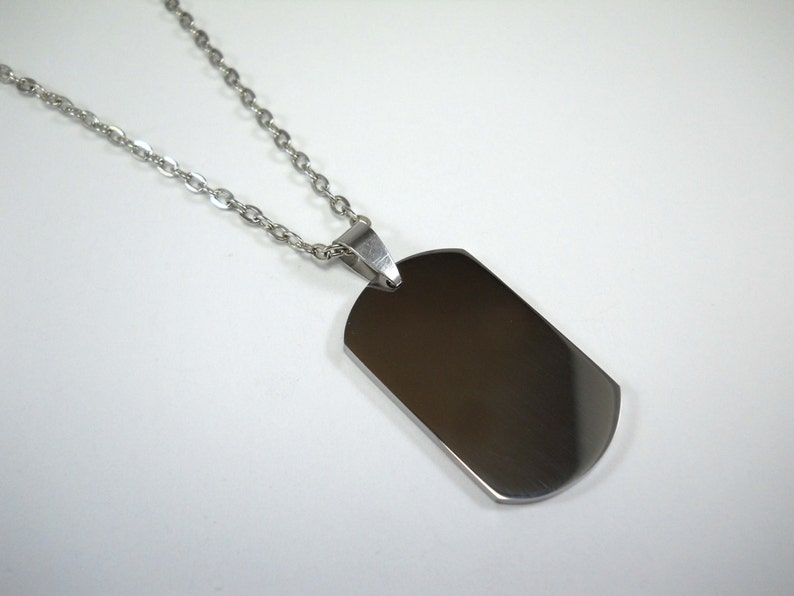 Small Dog Tag Pendant, Stainless Steel, Hypo Allergenic Jewelry ...