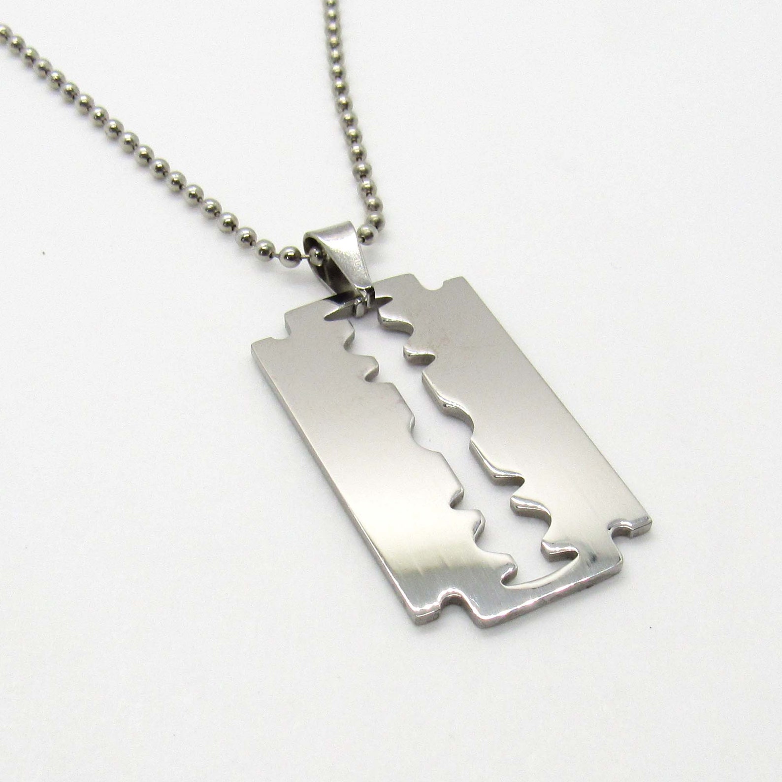 Stainless Steel Razor Blade Pendant Hypo Allergenic Jewelry - Etsy