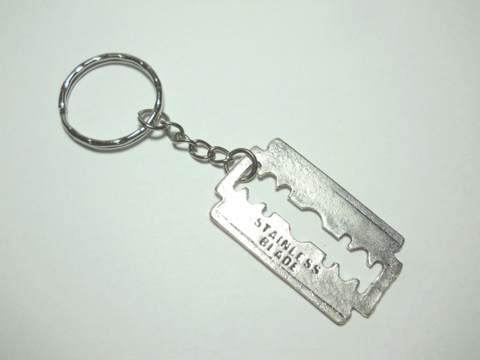 Razor Blade Pendant Keychain, Razor Blade Keyring, Razor Blade Lanyard ...