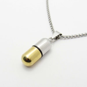 Stainless Steel Pill Capsule With Rubber Ring, Water Tight Stash ...