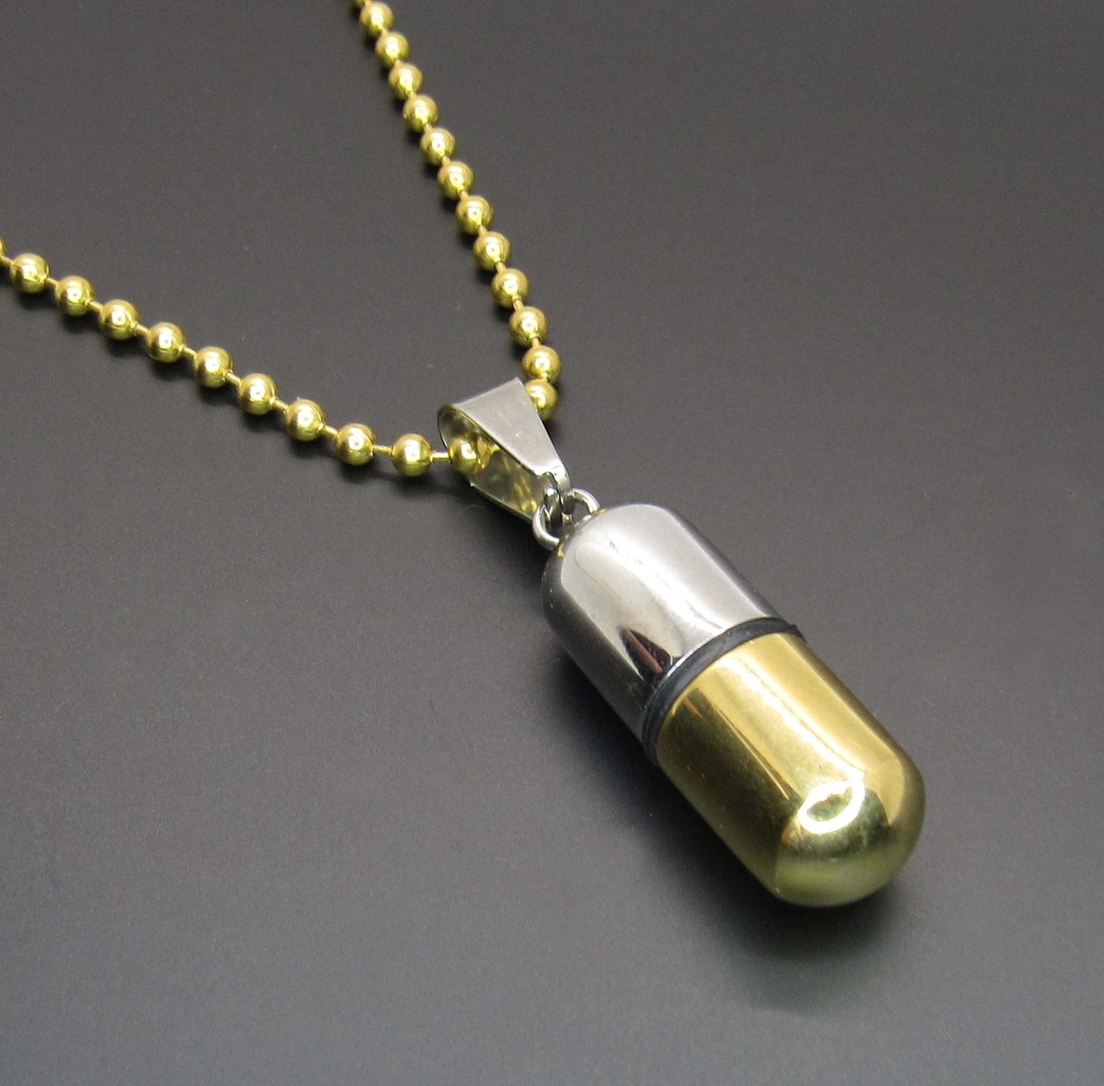 Stainless Steel Pill Capsule With Rubber Ring Water Tight - Etsy