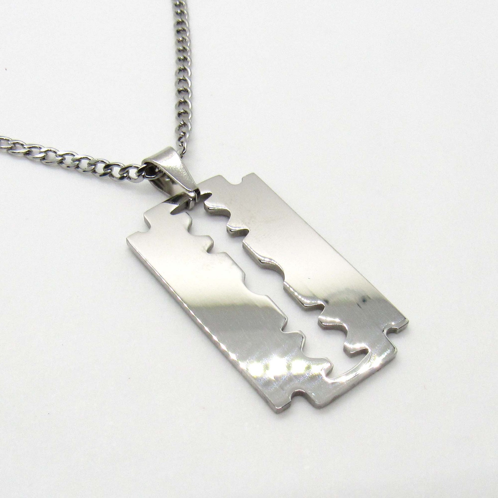 Stainless Steel Razor Blade Pendant Hypo Allergenic Jewelry - Etsy