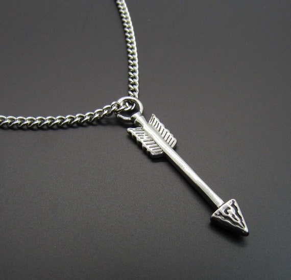 Stainless Steel Arrow Pendant Necklace Archer Pendant Hypo | Etsy