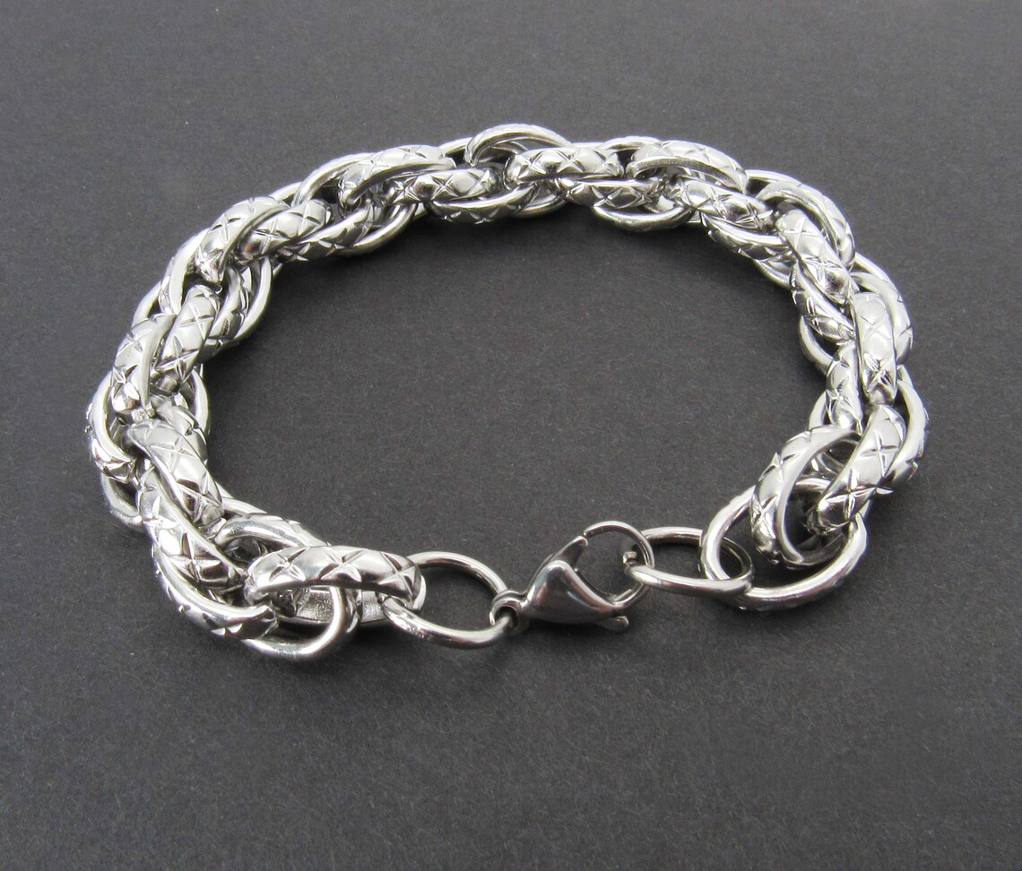 Stainless Steel Multi Link Rope Chain Bracelet 201 Stainless - Etsy