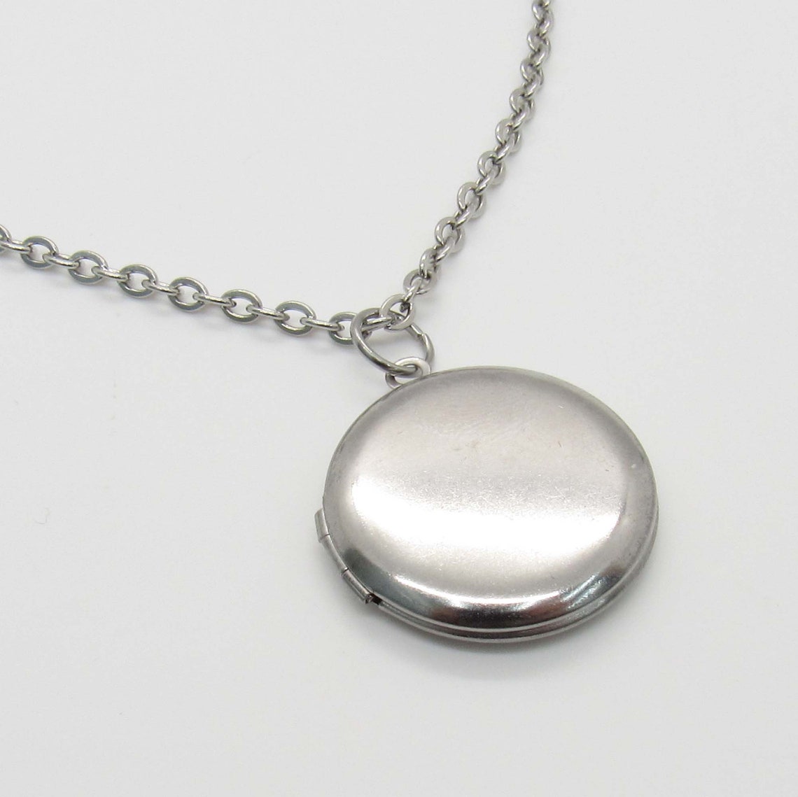 Round Photo Locket Stainless Steel Round Locket Woman's | Etsy