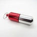 Aluminum Red Pill Bottle Key Ring, Pill Shape Key Ring, Large Pill ...